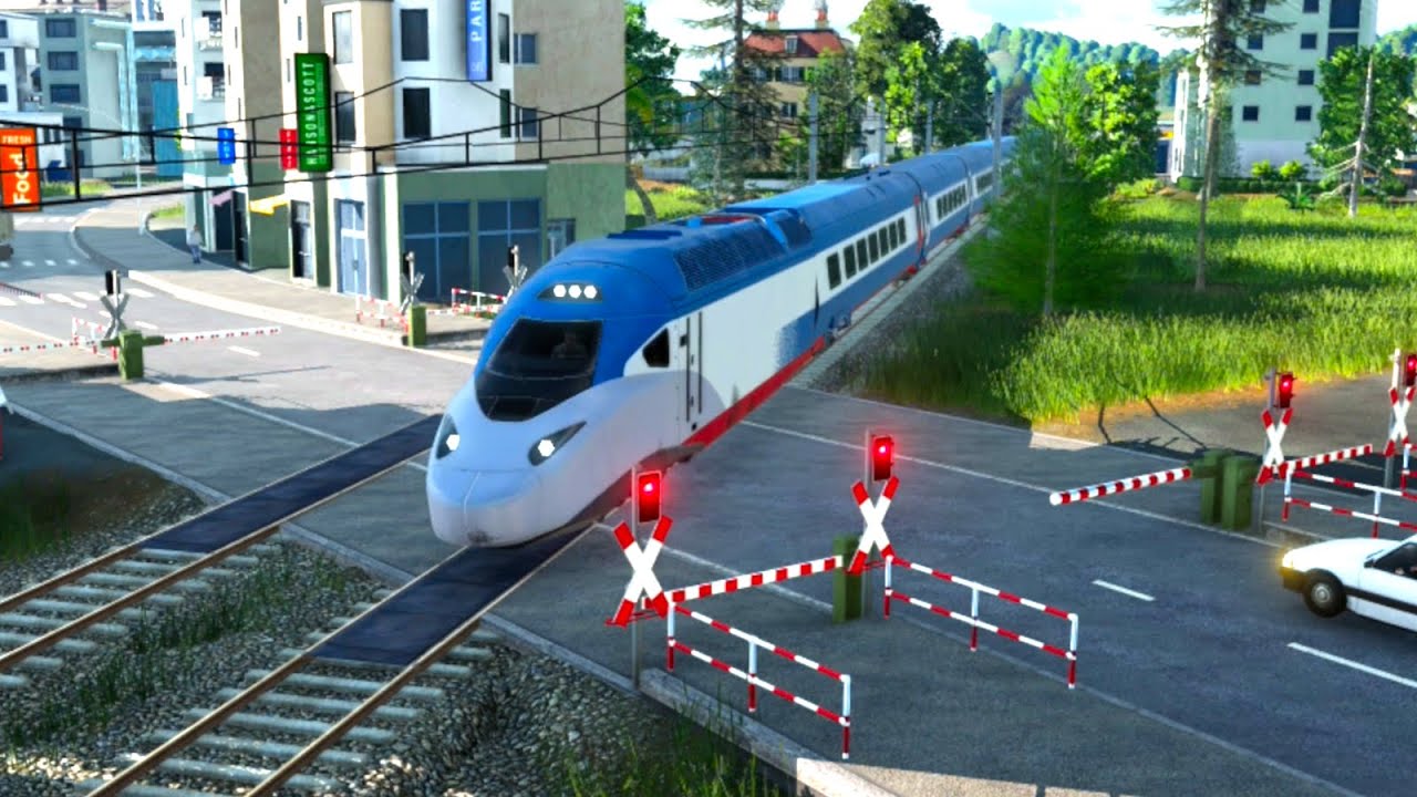 Watching Train Crossings and Ride with Trains Part 1 TF2 Tropical Map ...