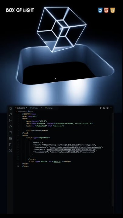 3D Box of Light (JS, CSS & HTML🧑‍💻) #coding #programming #2024 #htmlcssjs #explorepage #fypage ...