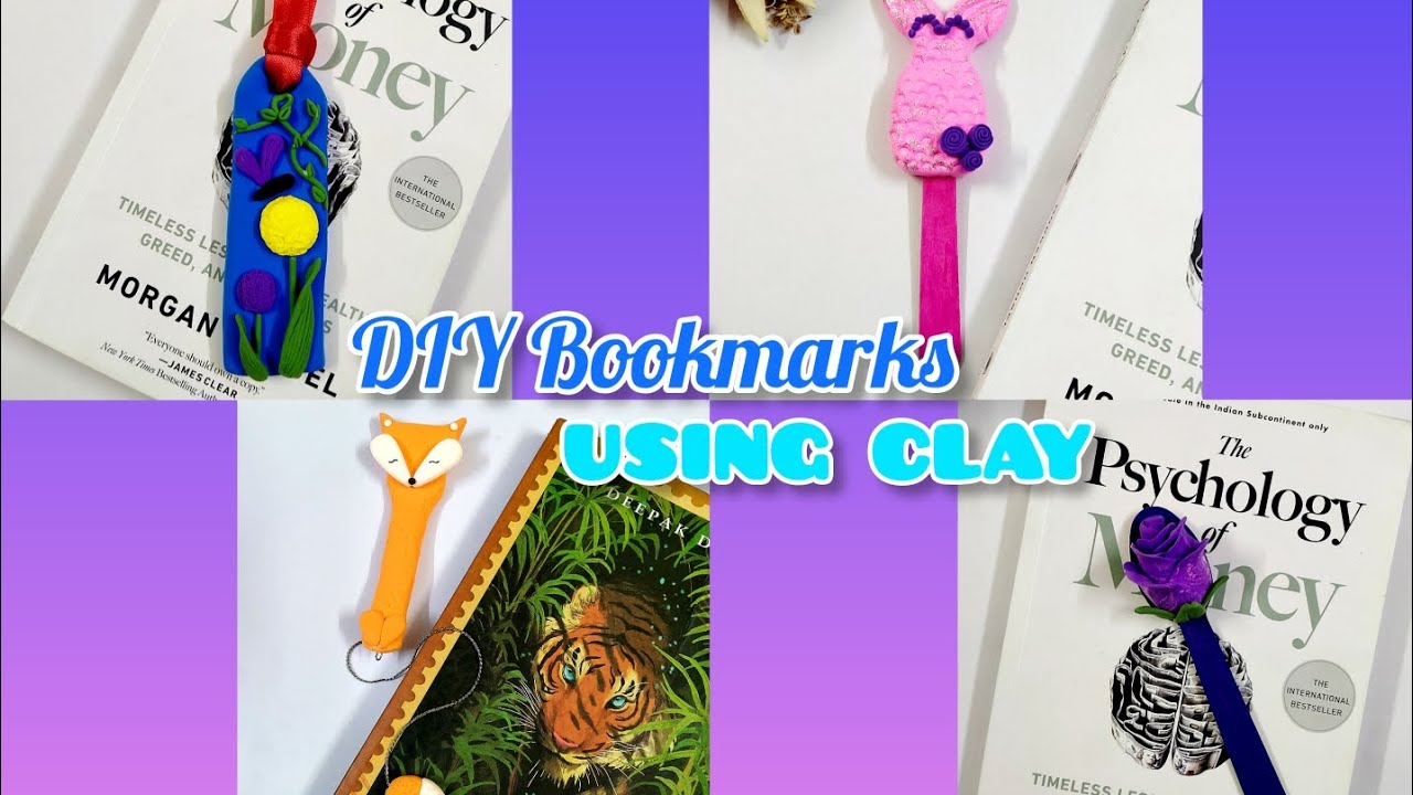 DIY Bookmarks for Book lover/Cute Clay bookmark 3D/Air Dry Clay/Clay ...