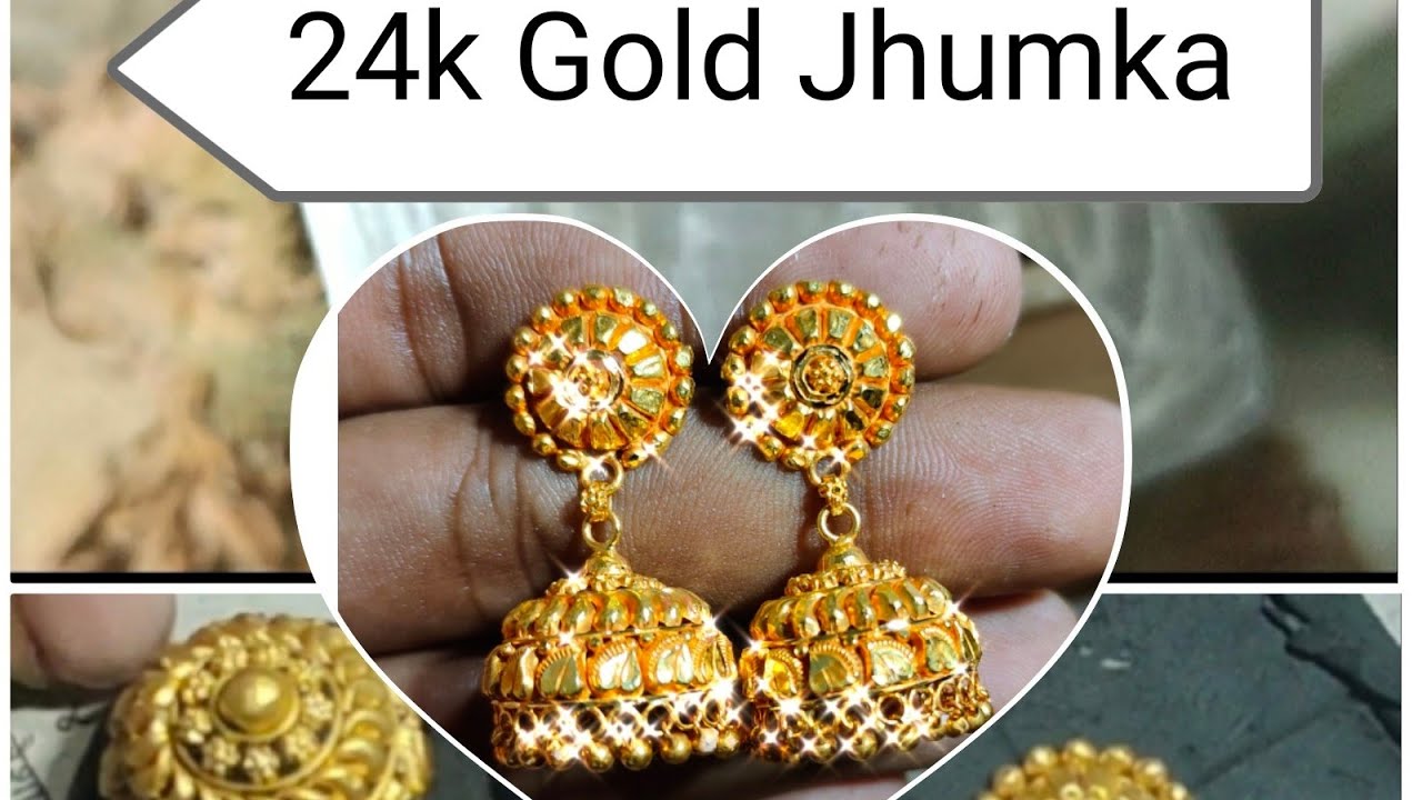 Pinjara Jhumka Gold Design - YouTube