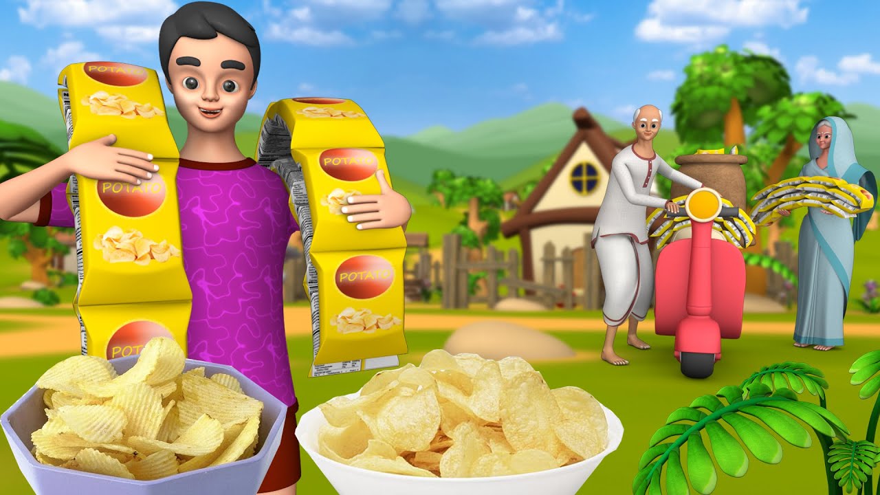 Potato Chips Story - आलू चिप्स हिन्दी कहानी | Hindi Kahaniya 3D | Maa ...