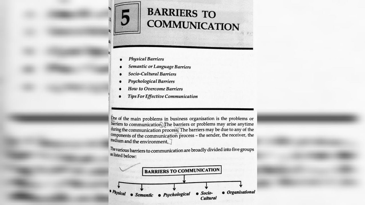 FYBCOM SEM-1 | BUSINESS COMMUNICATION | CHAPTER:5 BARRIERS TO ...