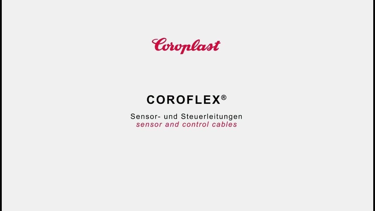 Coroflex® Sensor- und Steuerleitungen - YouTube