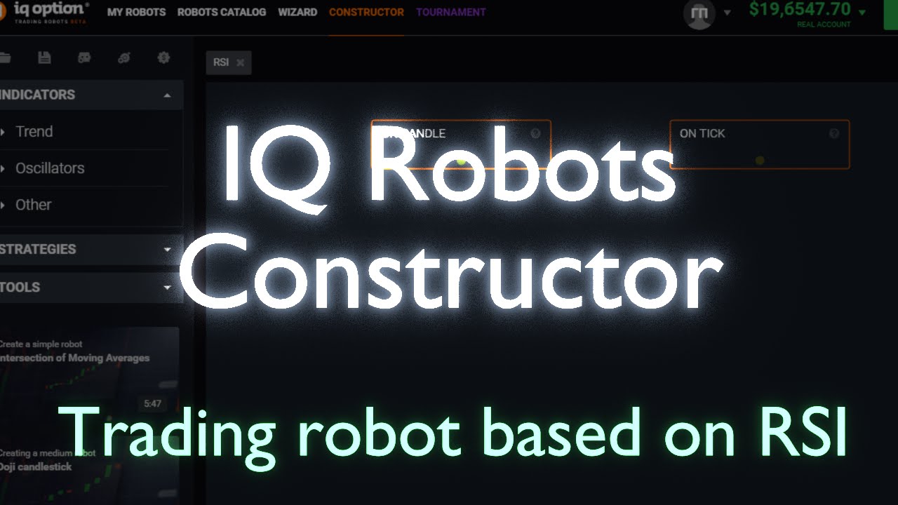 Trading robot based on RSI - IQ Robots constructor IQ Option - YouTube