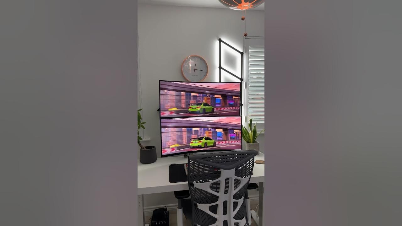 Dual curved ultrawide monitor setup upgrade! - YouTube