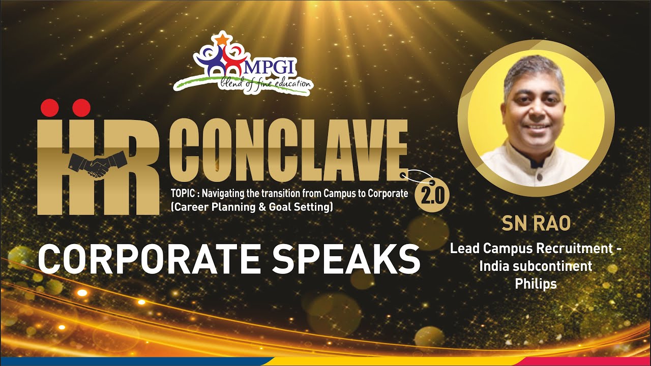 Words from Corporate SN Rao (Lead Campus Recruitment - India ...