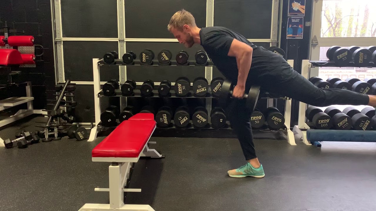 SLDL hold Single Arm DB Row - YouTube