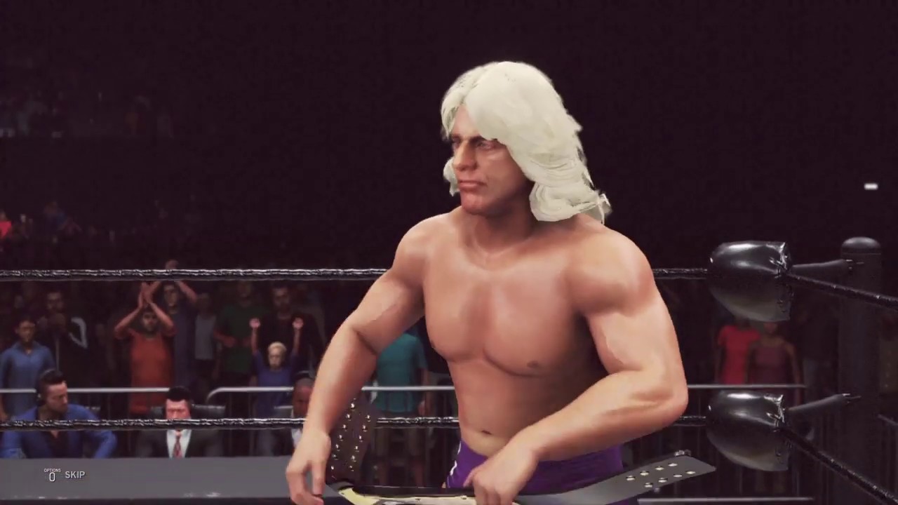 WWE 2K20 - Sting '91 vs. Ric Flair '88 - WCW World Heavyweight ...