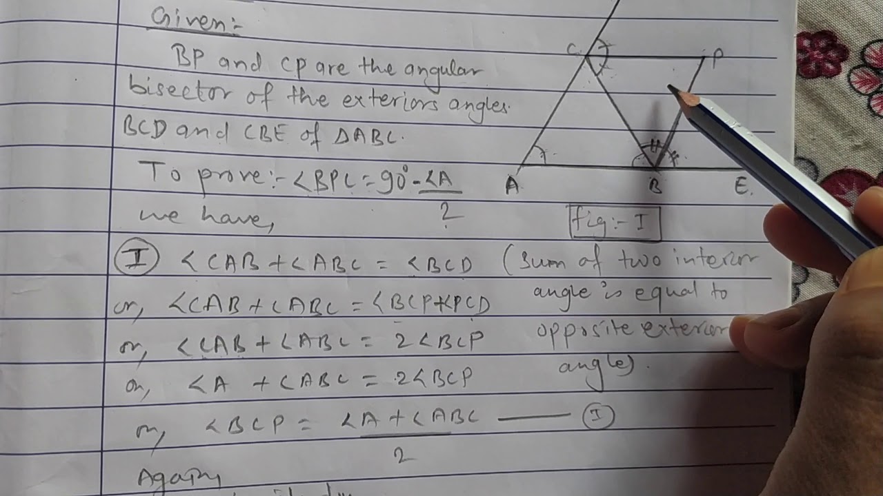 Solved geometry problem class 9 - YouTube