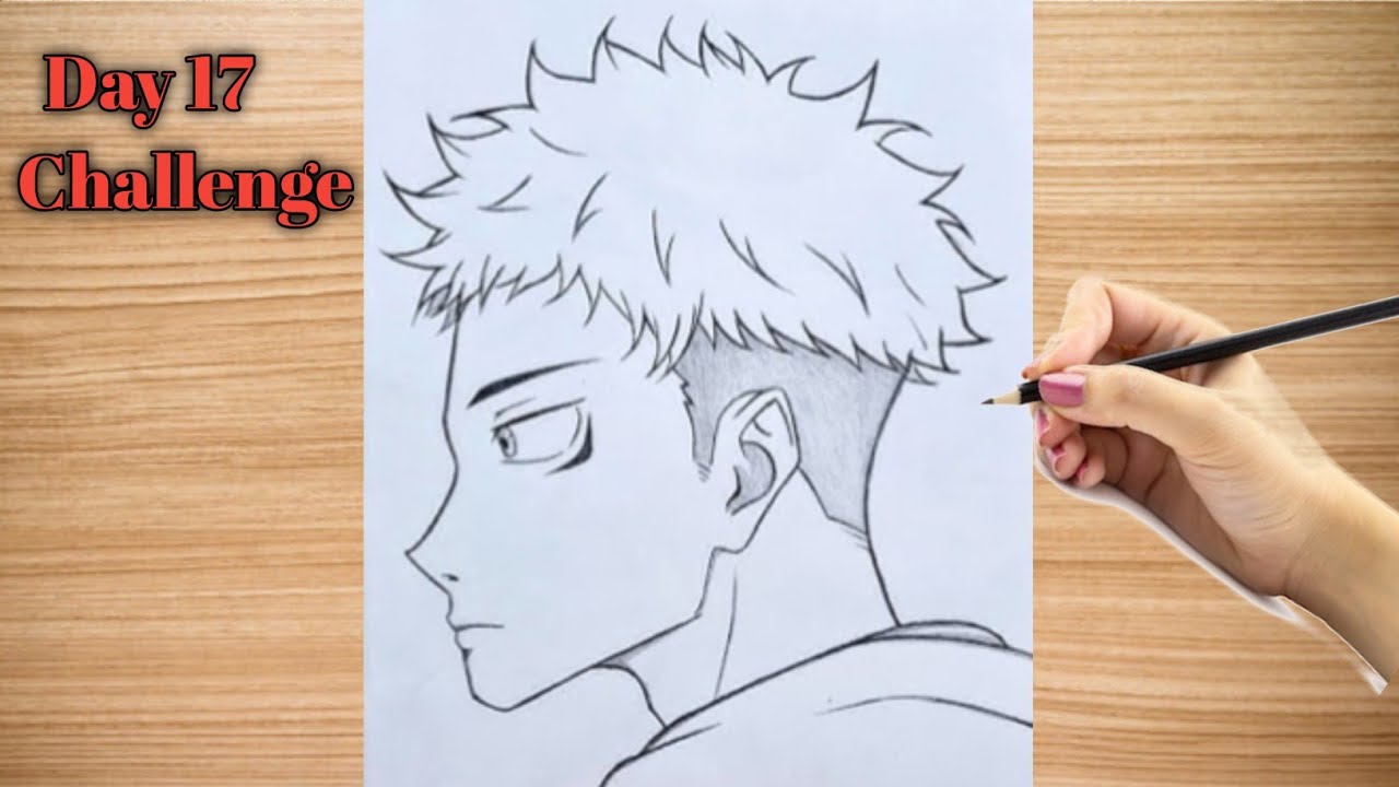 How to Draw Itadori 🔥 | Step by Step Yuji Itadori | Easy Anime Pencil ...