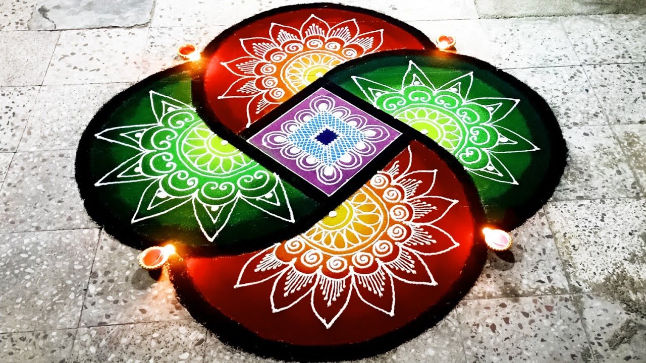 Innovative and Creative Diwali Special Sanskar Bharti Rangoli design by ...