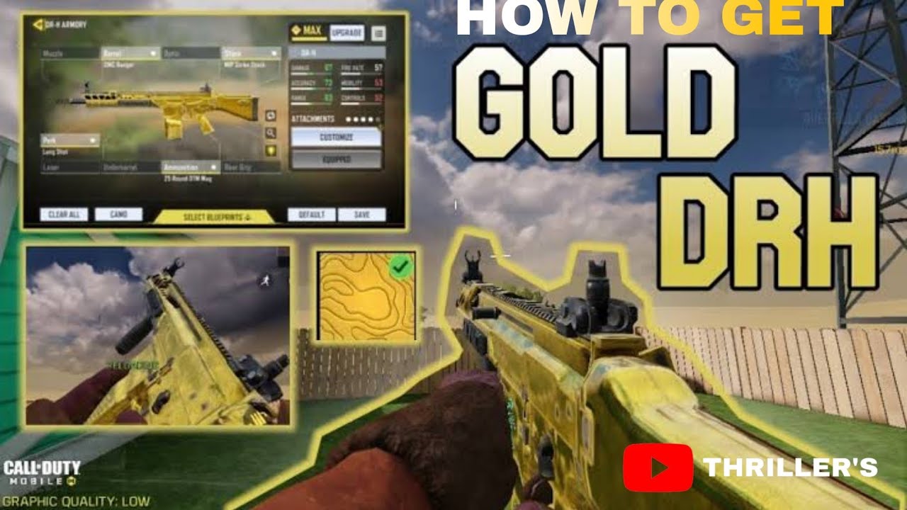 How to Buy A Gold DR-H SKIN | MULTIPLAYER | CALL OF DUTY MOBILE | COD ...
