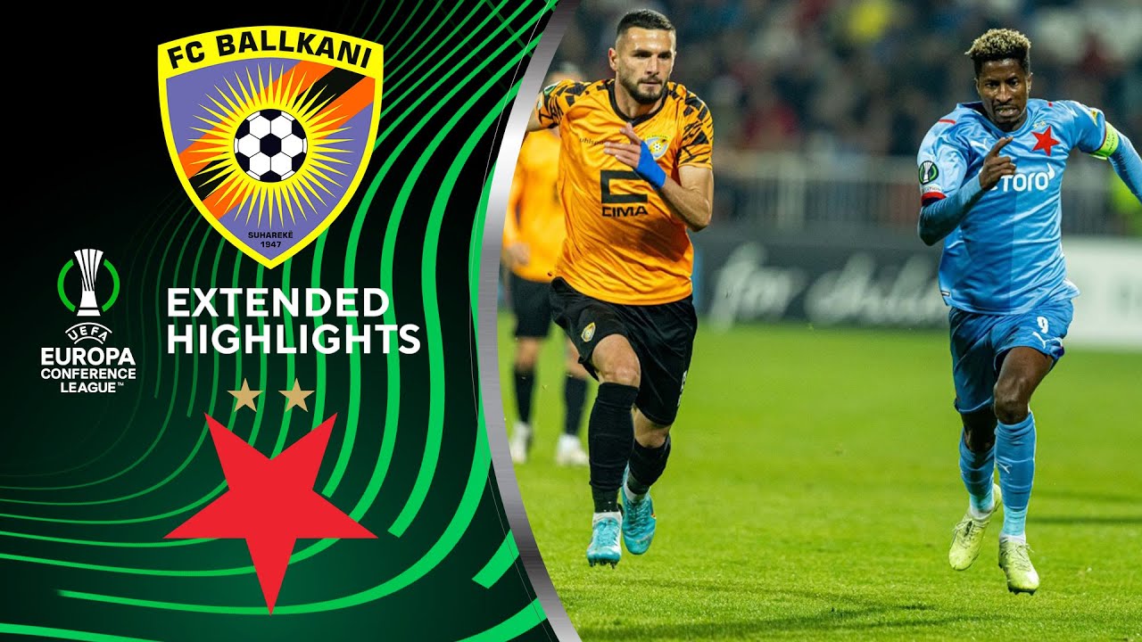 Ballkani vs. Slavia Praha: Extended Highlights | UECL Group Stage MD 5 ...