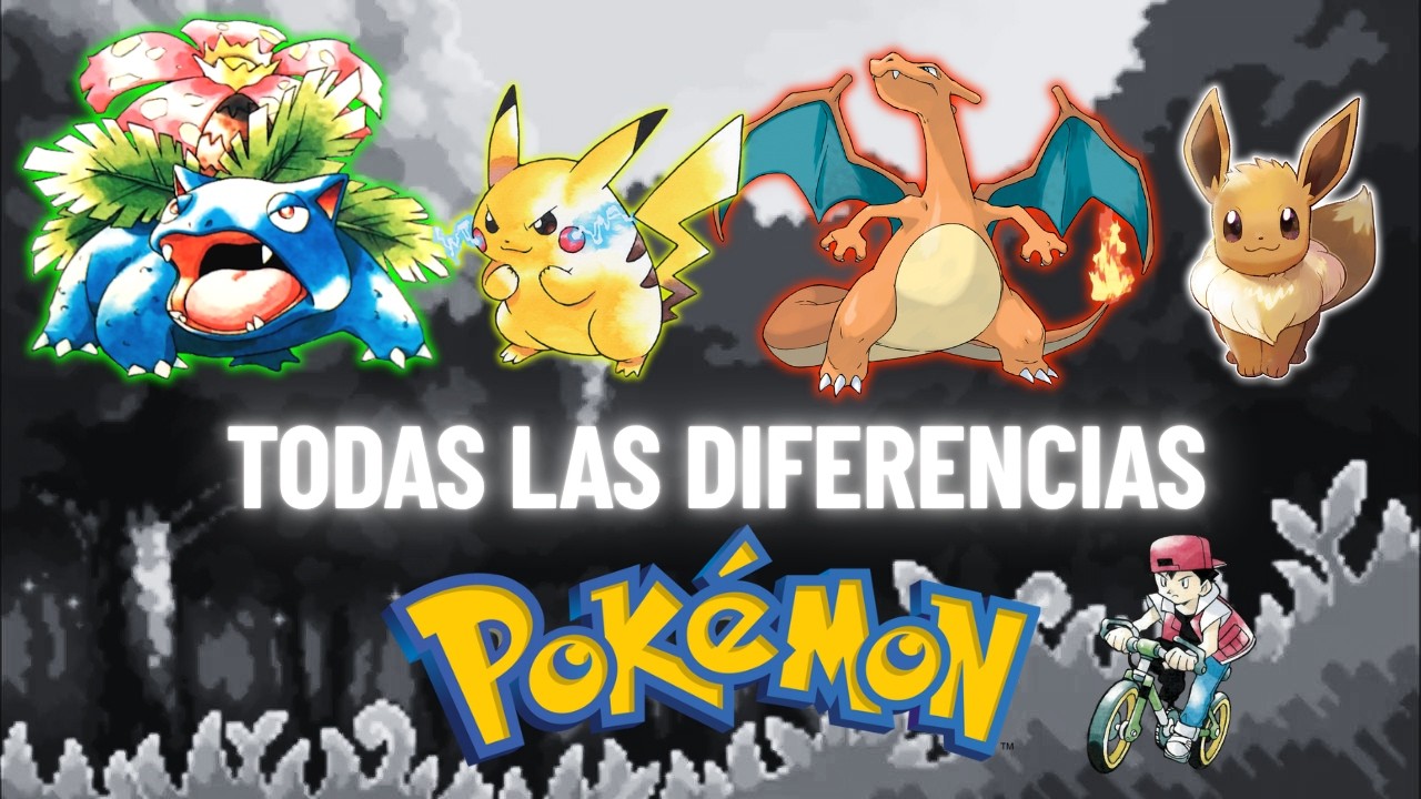 Todas las Diferencias Pokemon Primera Generación - YouTube