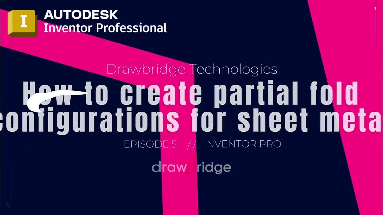 Quick Tip | How to create partial fold configurations for sheet metal in Inventor Pro - YouTube