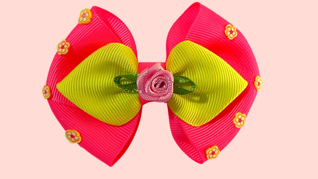 🎀 COMO FAZER LAÇO FOLHA COM LAÇO CRUZADO 🎀 Pap - iniciantes - YouTube