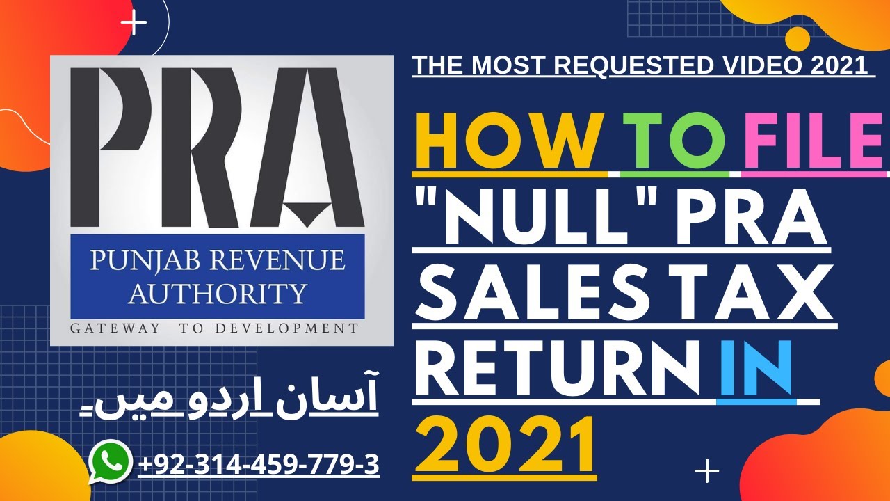 HOW TO FILE NULL PRA SALES TAX RETURN IN 2021 YouTube how-to-file-null-pra-sales-tax-return-in-2021-youtube