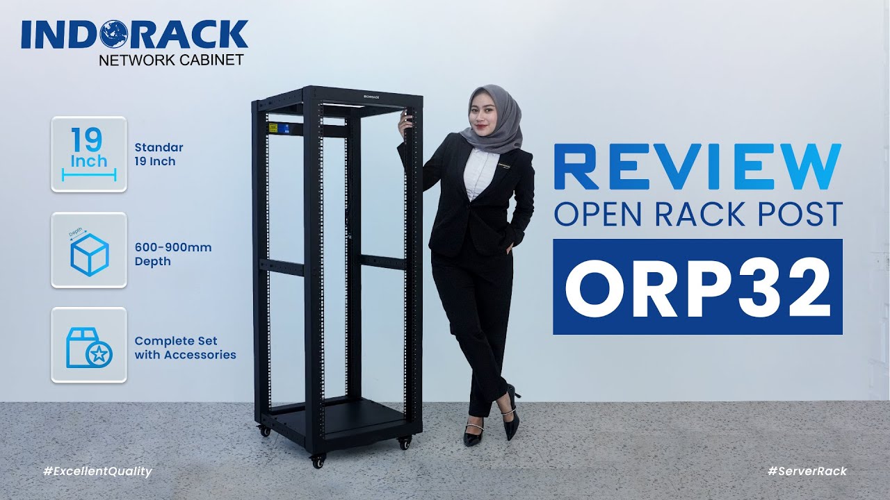 OPEN RACK SERVER 32U WITH ADJUSTABLE DEPTH | REVIEW ORP32 - YouTube