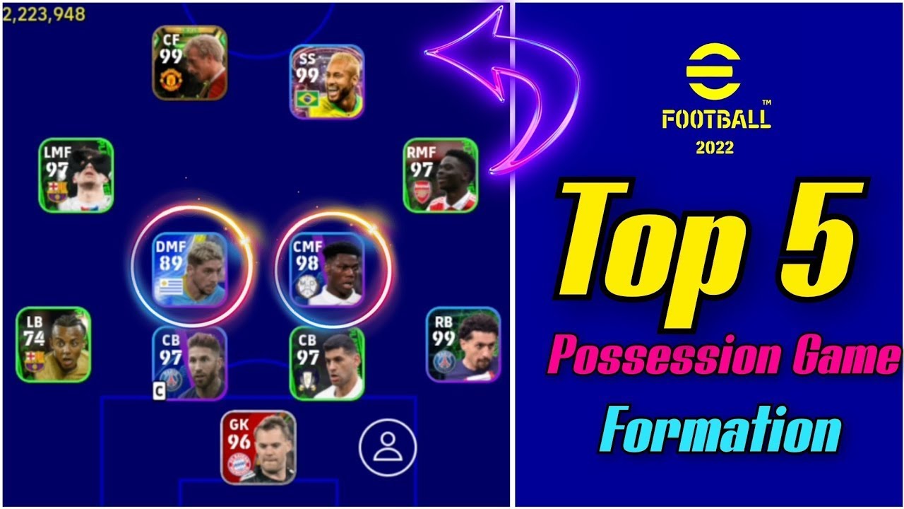 Top 5 Best Formations For Possession Game In eFootball 2025 Mobile || Best Custom Formation 🔥 ...