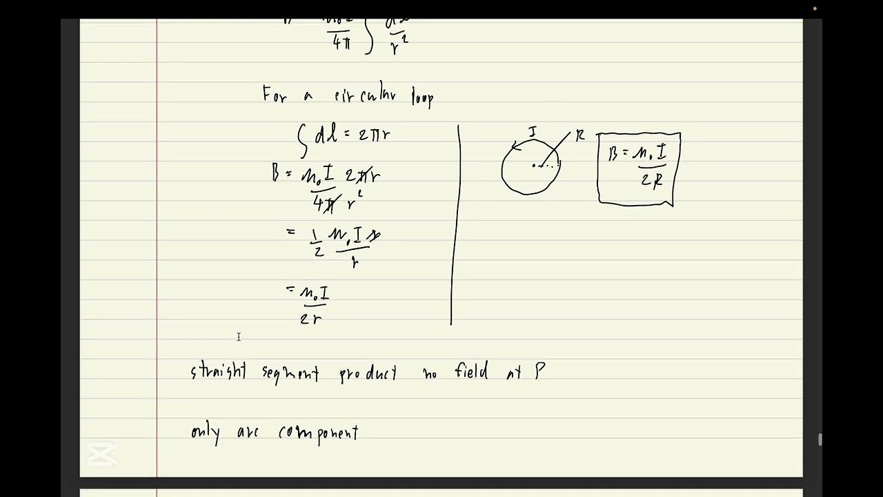[eng] the magnetic field example problem no.3 with a solution (electromagnetics) - YouTube