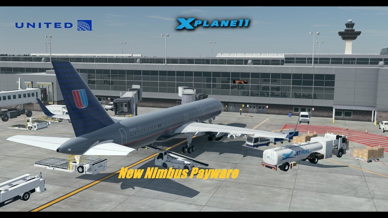 X-Plane B752 New Nimbus Dulles **Greaser Into Newark** - YouTube