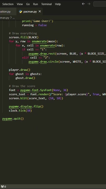 Pac Man Game Python Programming Creativecoding Coding Shorts Gamingpacmanviralgame Youtube