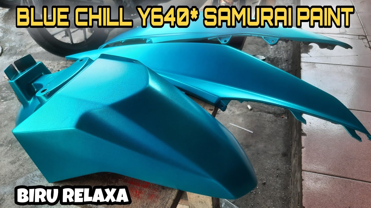 REPAINT MOTOR HONDA BEAT WARNA BLUE CHILL KODE Y640* SAMURAI PAINT ...