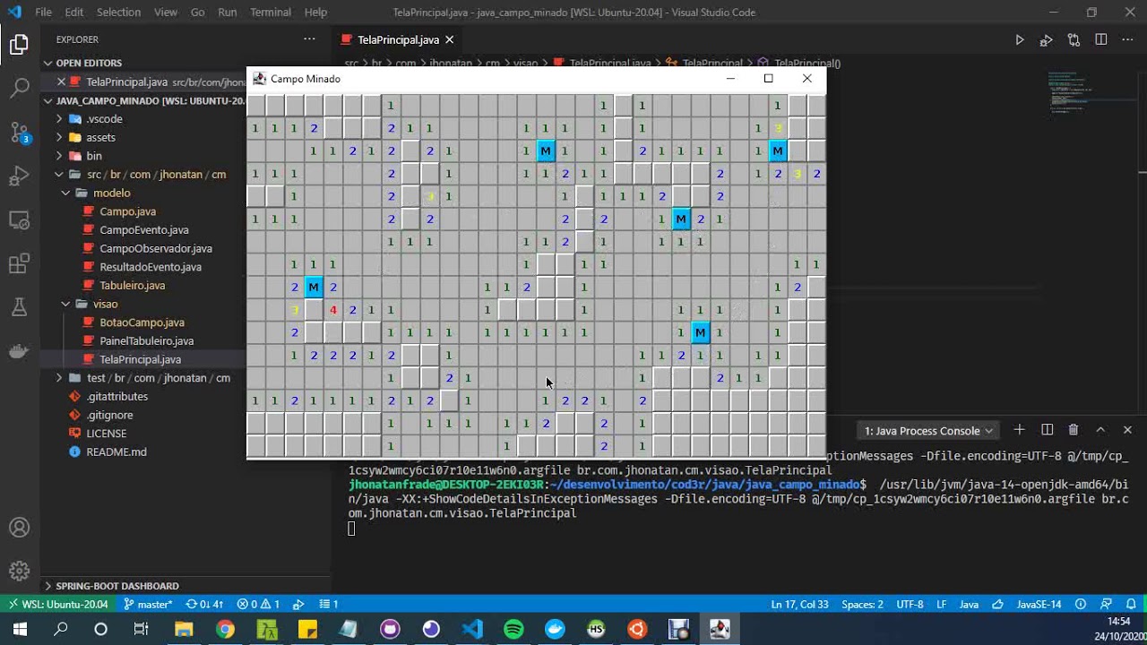 Campo minado em JAVA - YouTube