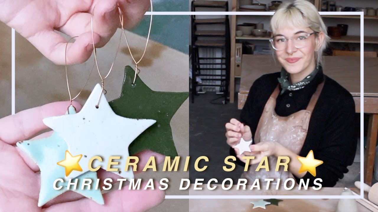 Making Christmas star decorations from clay - YouTube