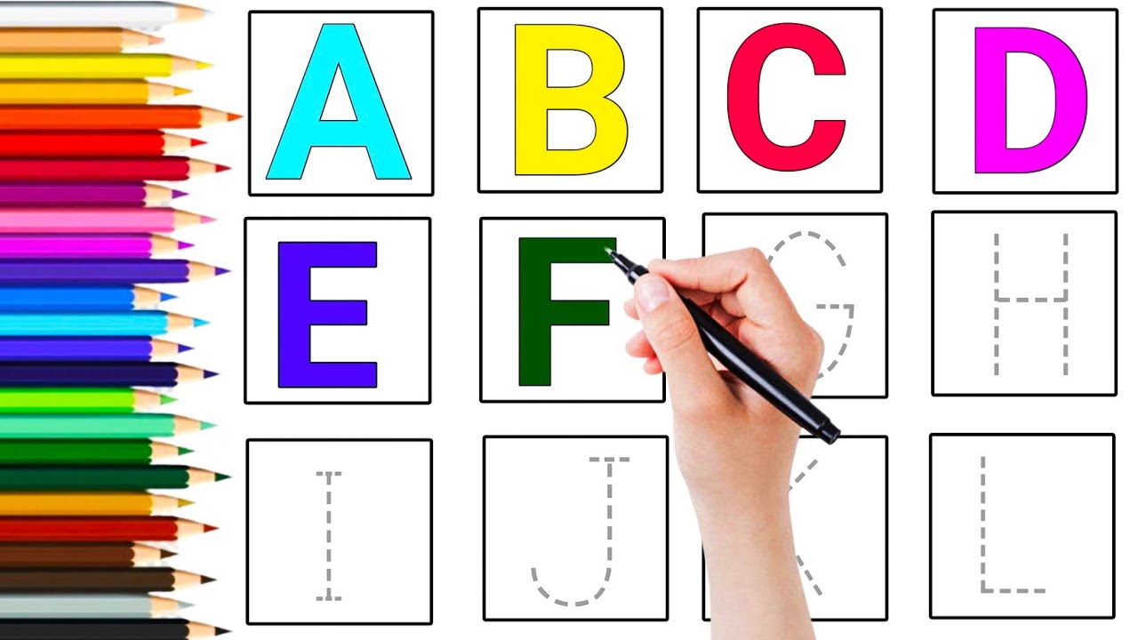 Learn colors with ABCD | Play selecting colour | Slide show | Color ...