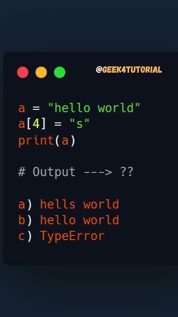 Python Quiz Day 4 Comment The Answer Pythonquiz Pythonquestions Youtube