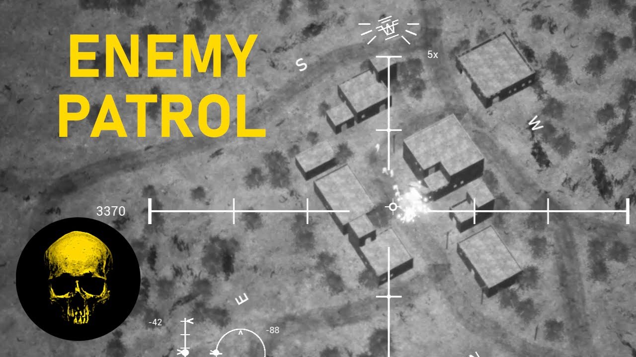 AC130 gunship engages enemy patrol - Project Gunship - YouTube