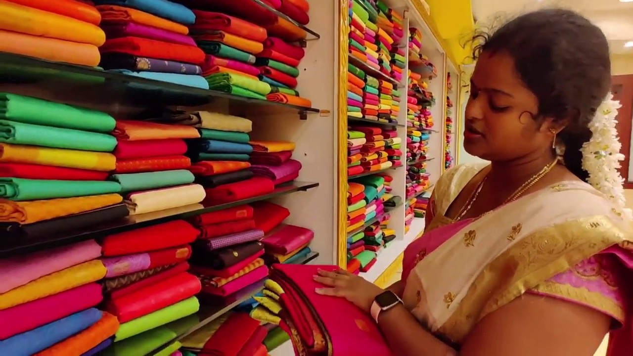 Kanchipuram Pure Silks - Komathi Silk Sarees - YouTube