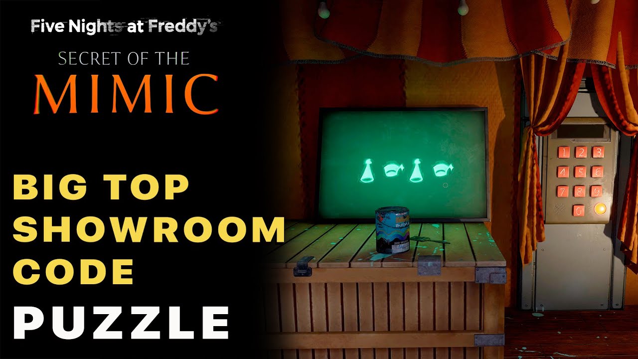 Big Top Showroom Code Puzzle — FNAF Secret of the Mimic - YouTube