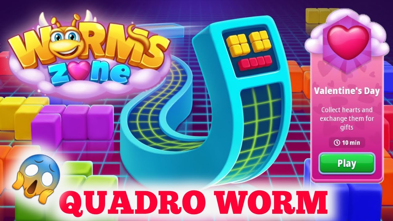 QUADRO WORM 😱 game play in worm zone.io | worm zone.io event Worms | quadro worm game play | w ...