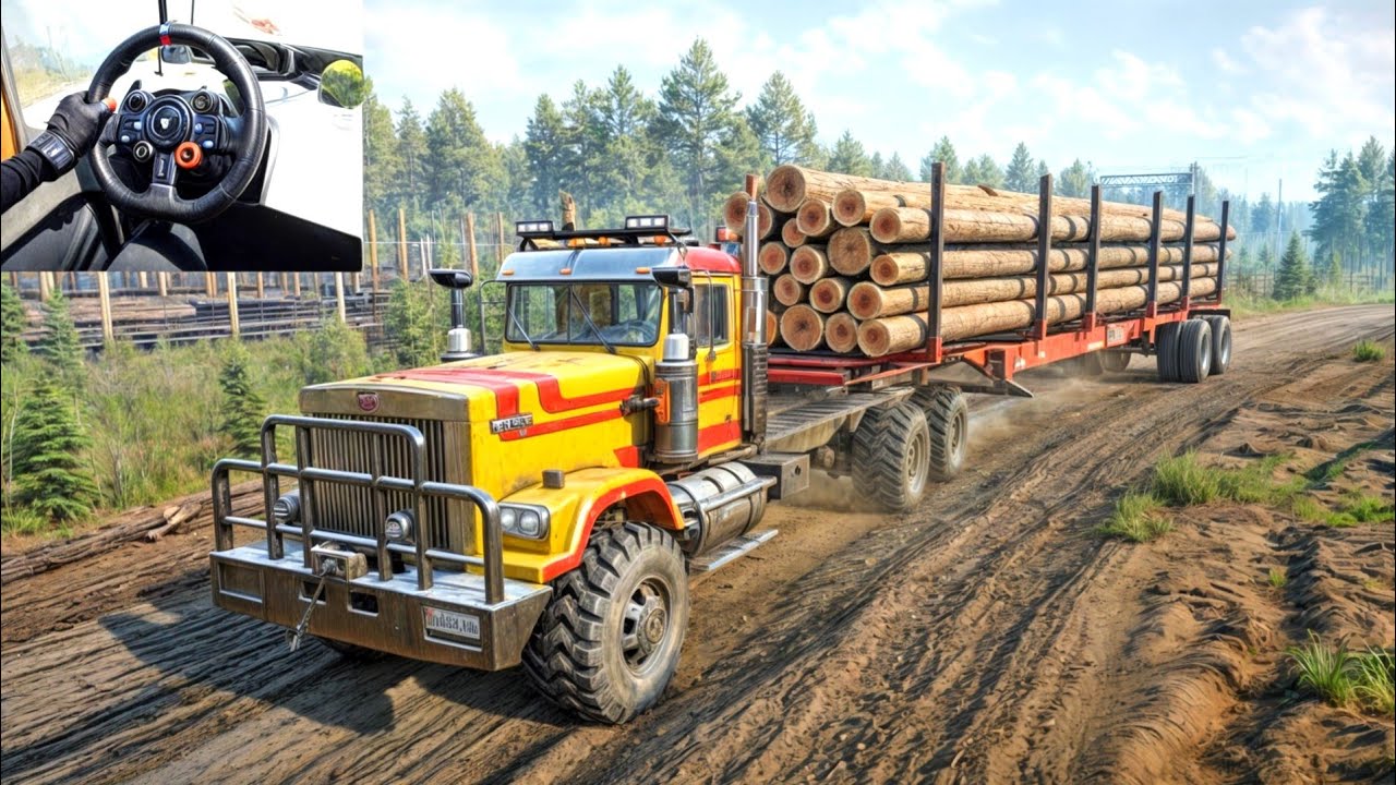 Logging With Pacific P512 PF 6X4 | SnowRunner | Logitech G29 Gameplay ...