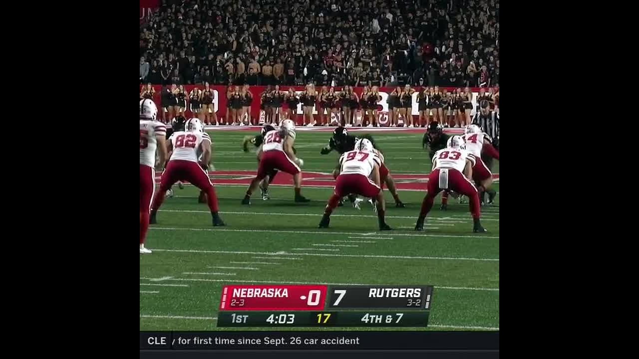 Rutgers Blocked Punt vs. Nebraska | Big Ten Football - YouTube