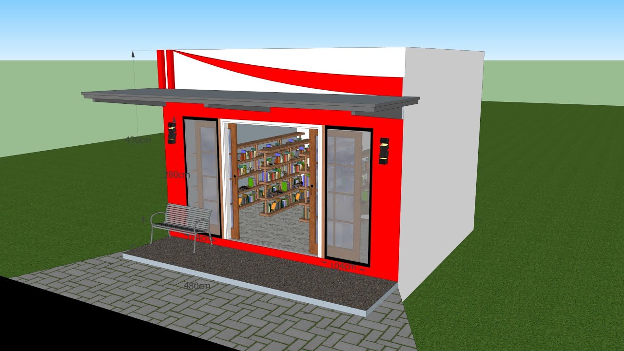 Desain Minimalis Toko Sembako Terbaru Luas 6x6 Meter. - YouTube