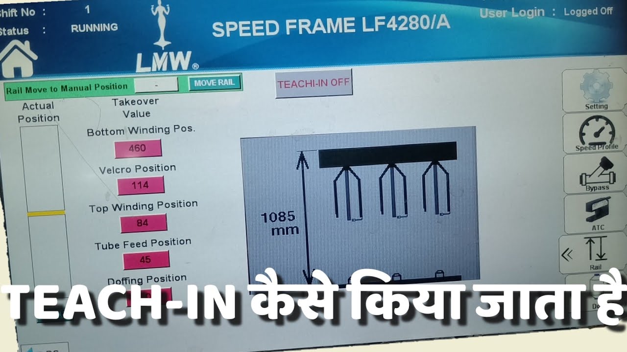 LMW Speed Frame LF4280/A Ring Rail Teaching Process. Ring Rail Teaching ...