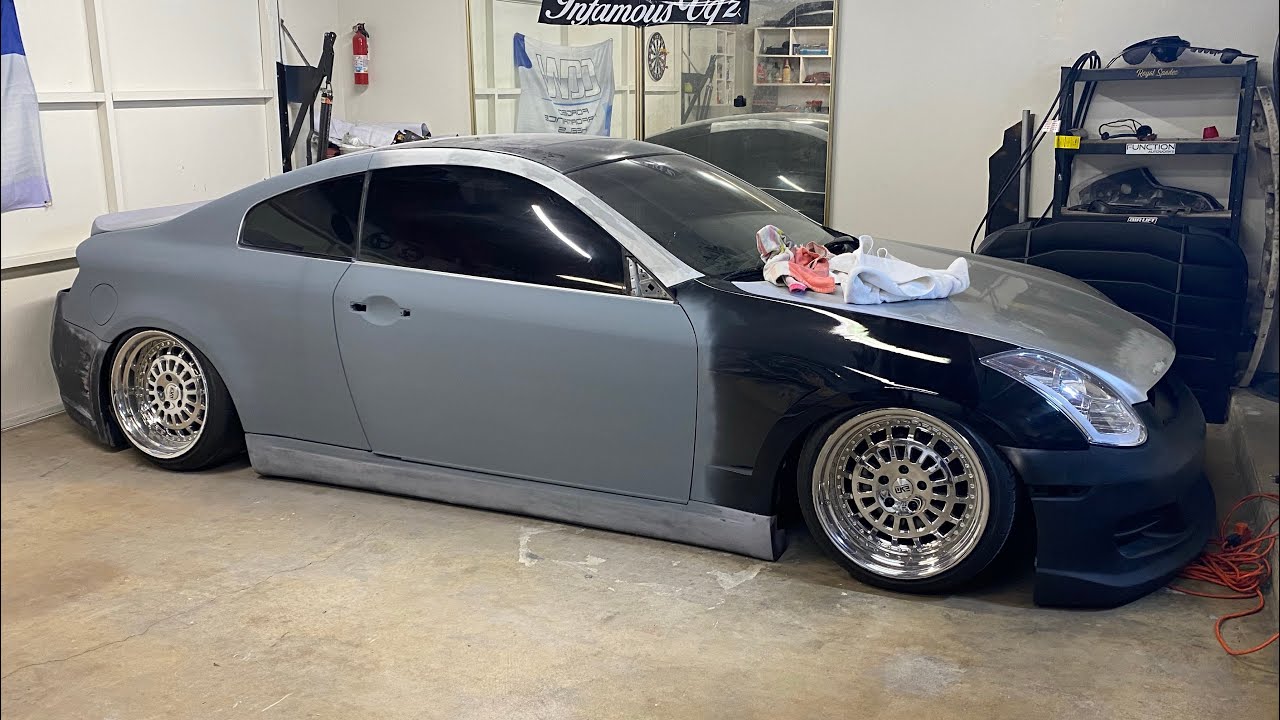 Removing wrap from a custom g35 - YouTube