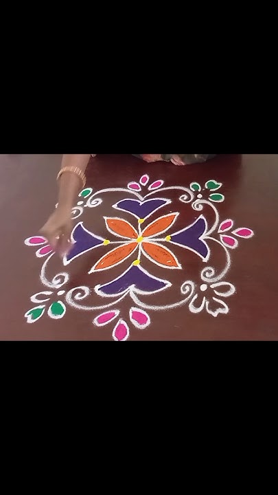 Easy rangoli design. - YouTube