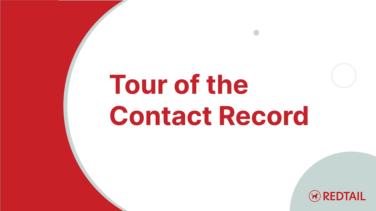 Tour Of The Contact Record - YouTube