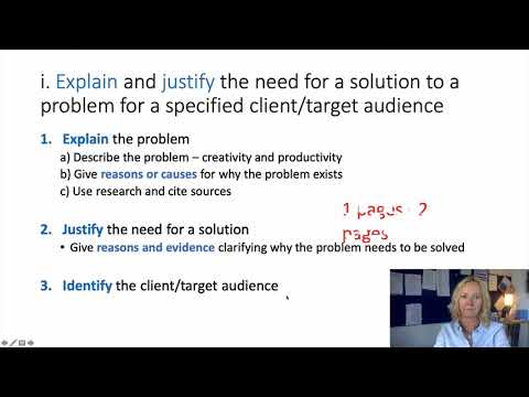 Criterion A.i. explain the problem and justify need for a solution for ...