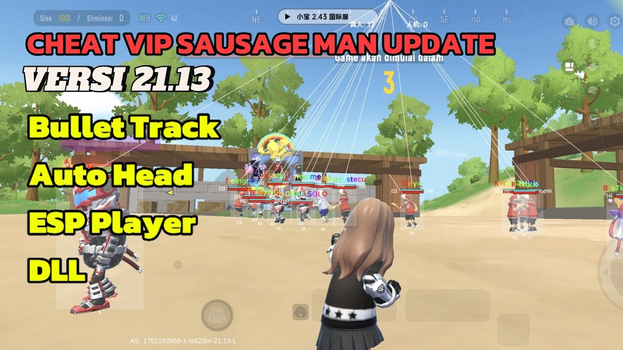 Mod Menu Sausage Man Versi 21.13 | Bullet Track | Auto Head | ESP ...