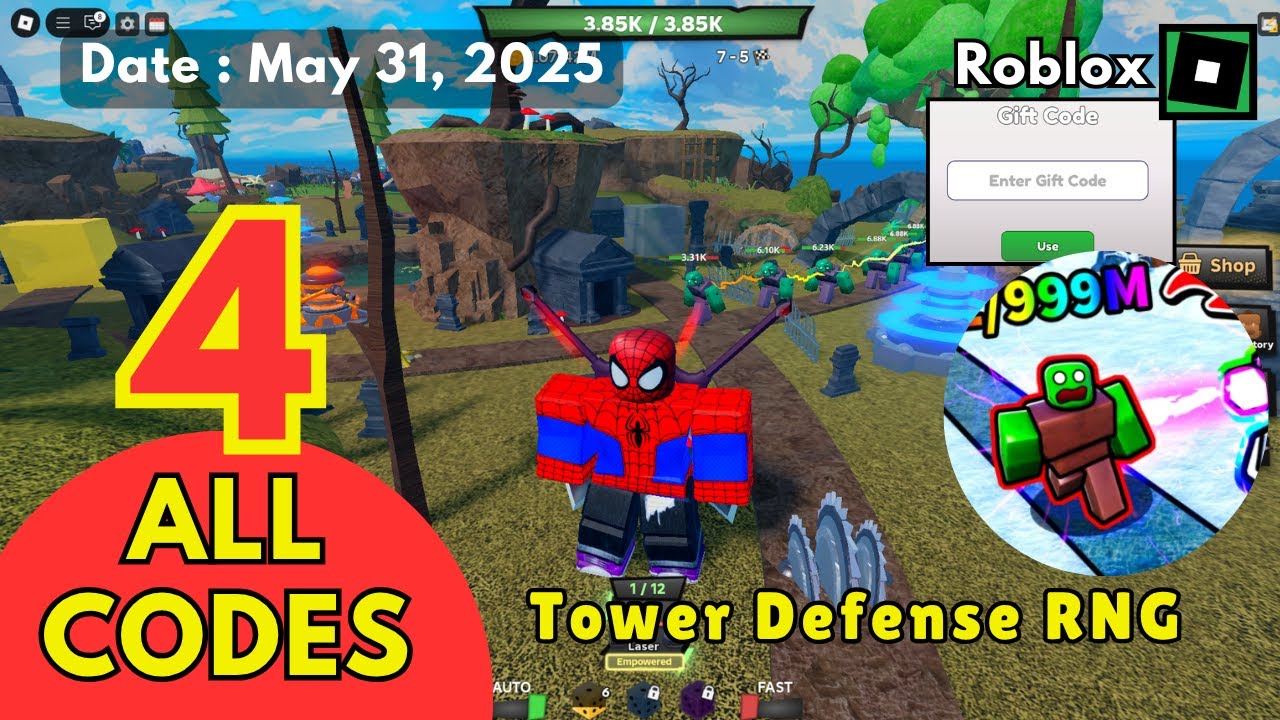 ALL Working Codes | Semua Kode Tower Defense RNG Roblox, May 31, 2025 ...
