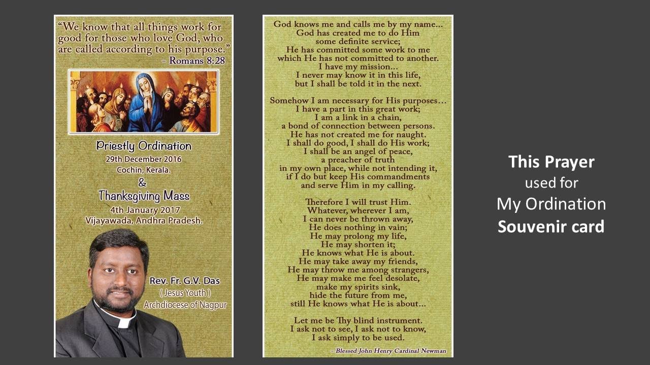 Some Definite Service - Prayer of St. John Henry Cardinal Newman - YouTube
