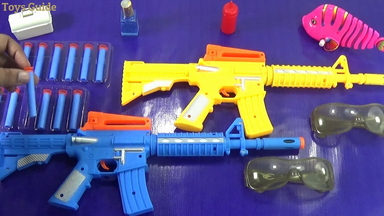 Box Of Toys with Realistic Police Military Toy Equipment - Toy Guns ...