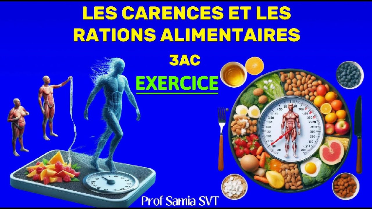Exercice | Les carences et les rations alimentaires 3AC SVT #svt #3ac # ...
