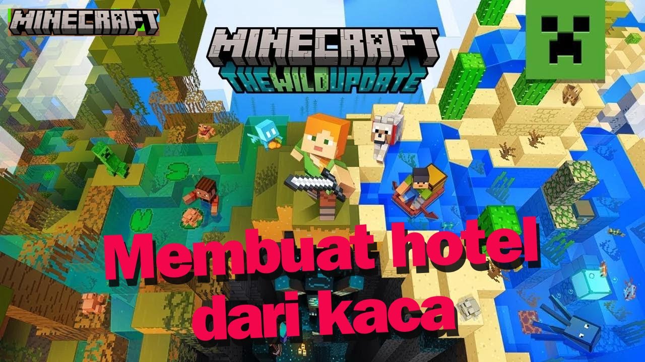 aku bermain game ''MINECRAFT'' dan membuat HOTEL dari kaca ( MINECRAFT ) - YouTube