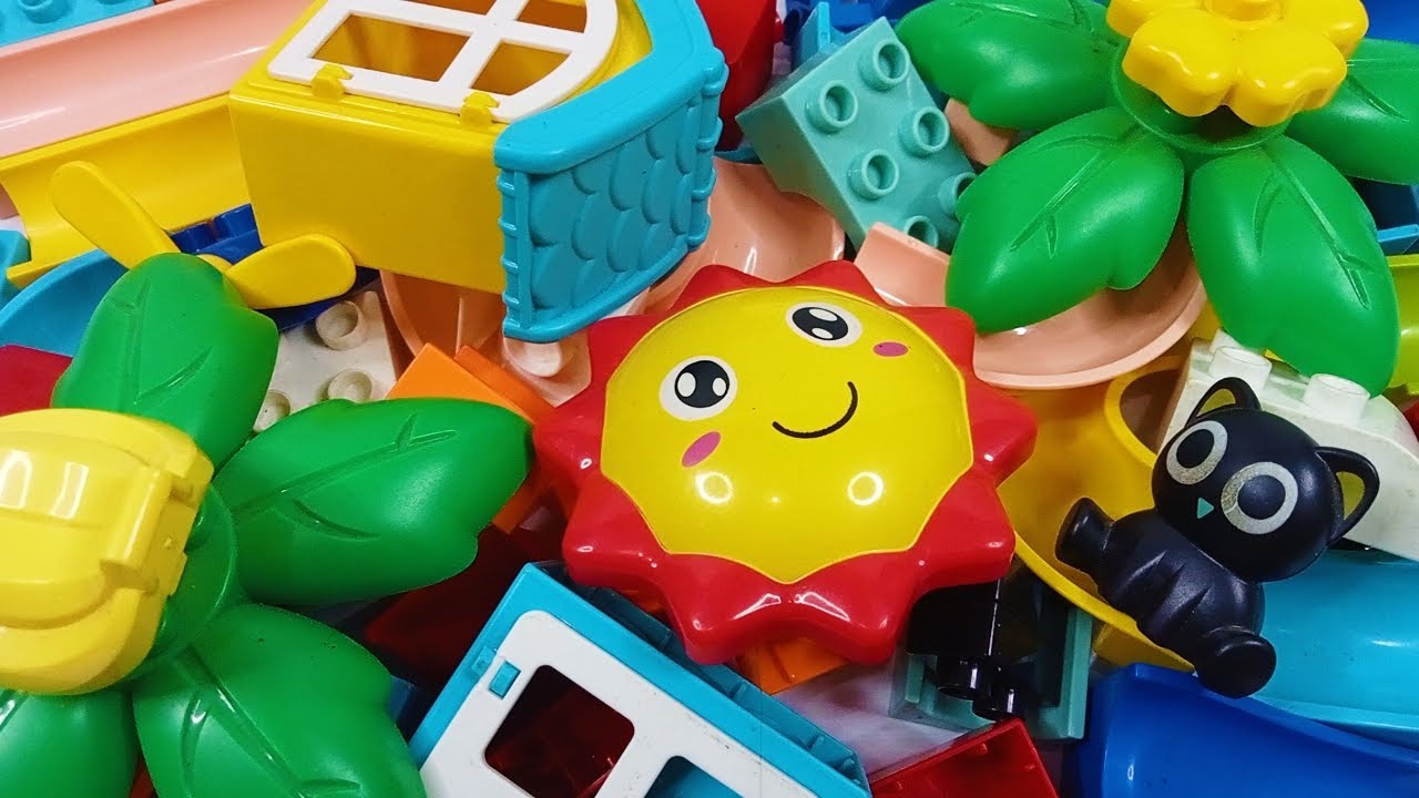 Satisfying building block marble run ☆ Create an interesting marble ...